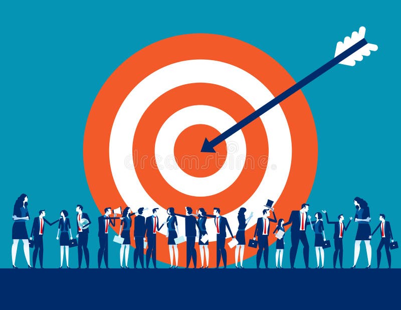 Target Customer Business for Marketing. People Crowd Concept Stock ...