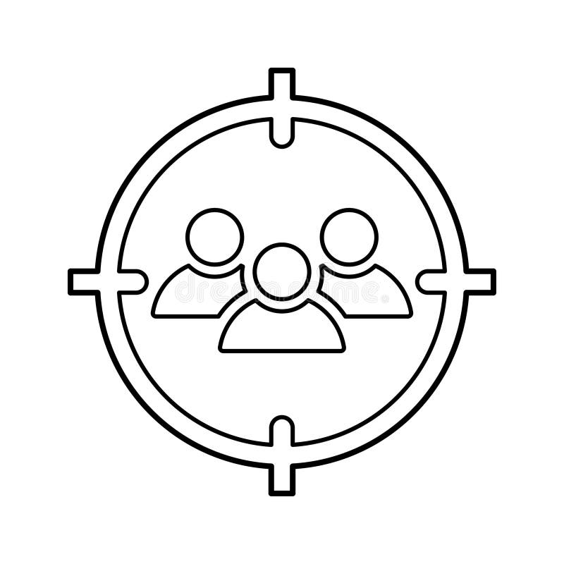 Target Customer Icon. Line, Outline Design Stock Illustration ...