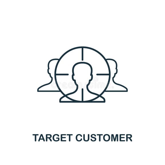 Target Customer Icon. Line Style Element from Business Strategy ...