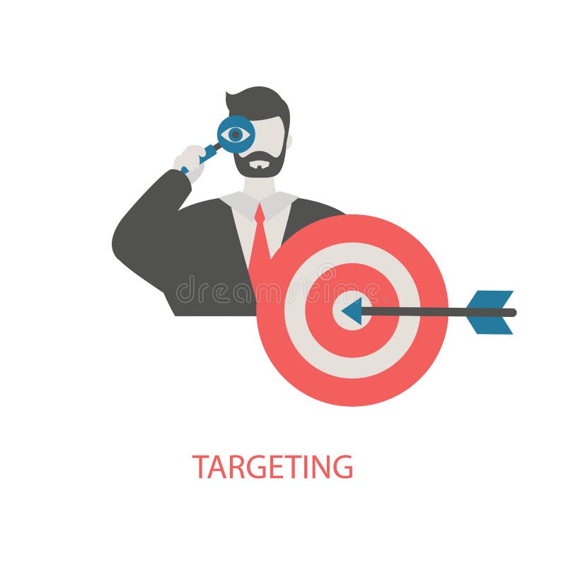 Target Customers in Abstract Style. Icon for Marketing Design. Vector ...