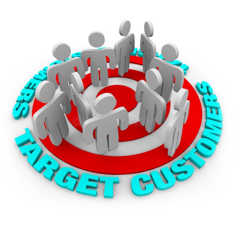 Target Customers - Red Target Stock Illustration - Illustration of ...