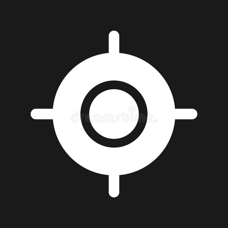 Target Dark Mode Glyph Ui Icon Stock Vector - Illustration of marketing ...