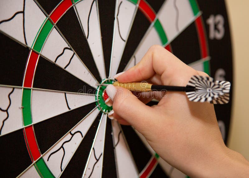 Target and dart darts game stock image. Image of competition - 215175625