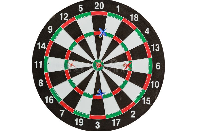 Target Darts White Backgound Stock Photo - Image of strategy, circular ...