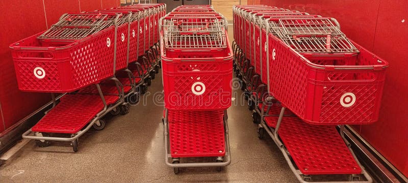 Target Department Store Shopping Carts Editorial Stock Photo - Image of ...