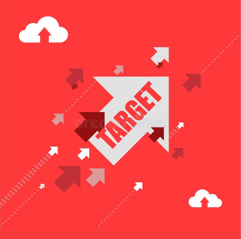 Target Destination Arrows Illustration Concept Stock Illustration ...