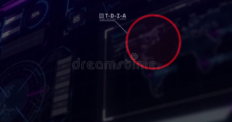 Target Detection Highlighting Text Animation Over Digital Interface ...