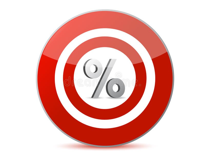 Target Discounts Percentage Sign Stock Illustration - Illustration of ...