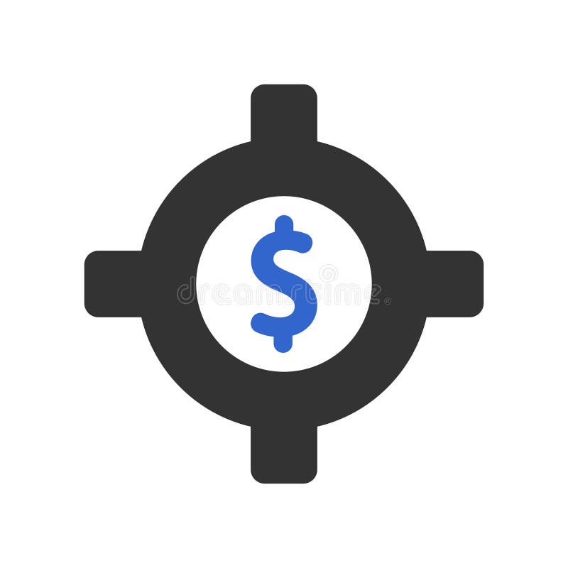 Target dollar icon design stock vector. Illustration of focus - 220347418