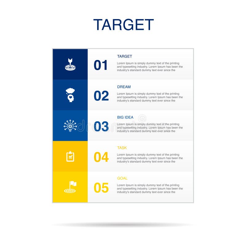 Target, Dream, Big Idea, Task, Goal Stock Illustration - Illustration ...