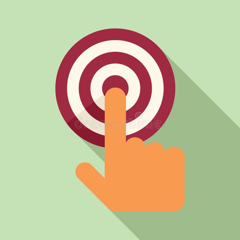 Target Finance Control Icon Flat Vector. Performance Management Stock ...