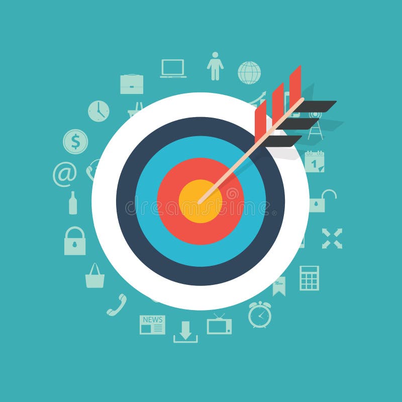 Target Flat Concept Icon Vector Illustration. Target Icon Image Stock ...