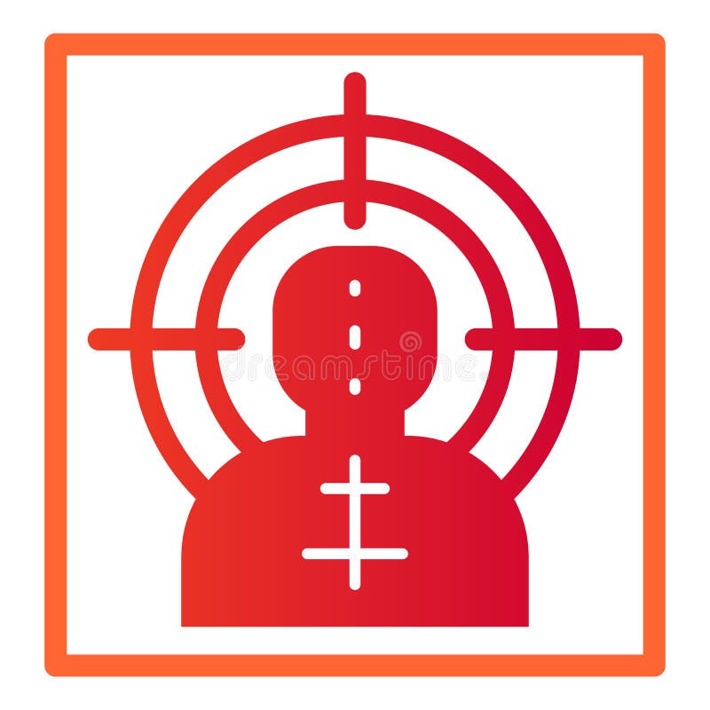 Target Flat Icon. Shooting Target Vector Illustration Isolated on White ...