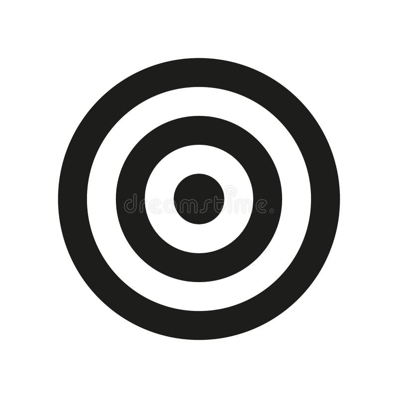Target Flat Icon on White Vector Isolated Stock Vector - Illustration ...