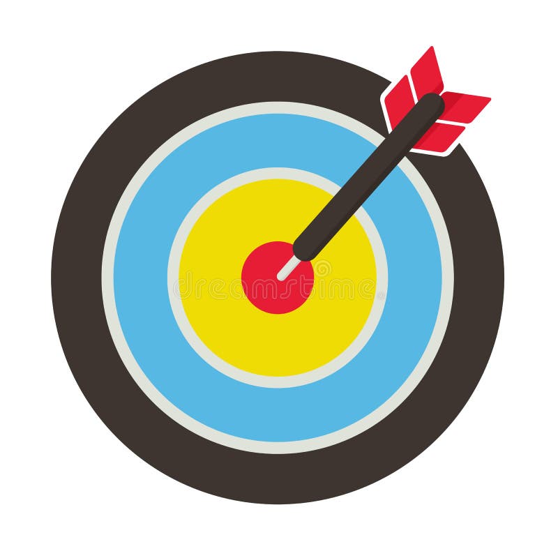 Elegant target flat icon stock vector. Illustration of accuracy - 144031546