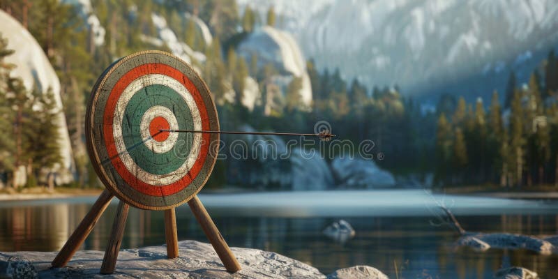 A Target Floating on Calm Water, Suitable for Various Themes and Uses ...