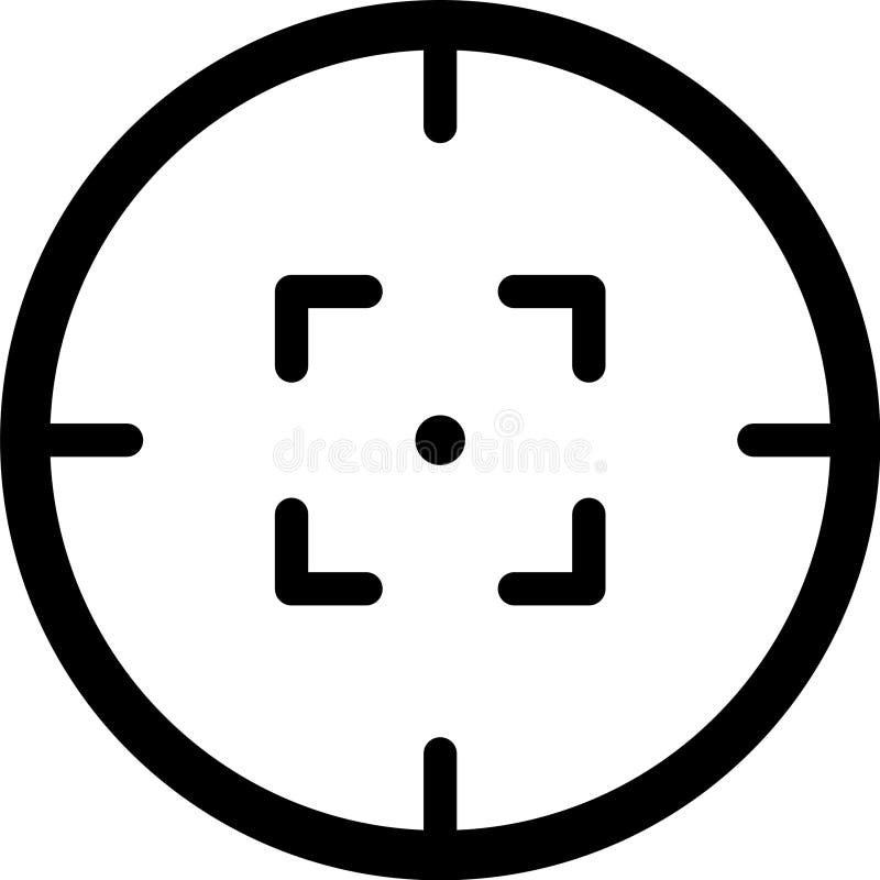 Target Focus Symbol is Aiming Precisely at the Center Point with ...