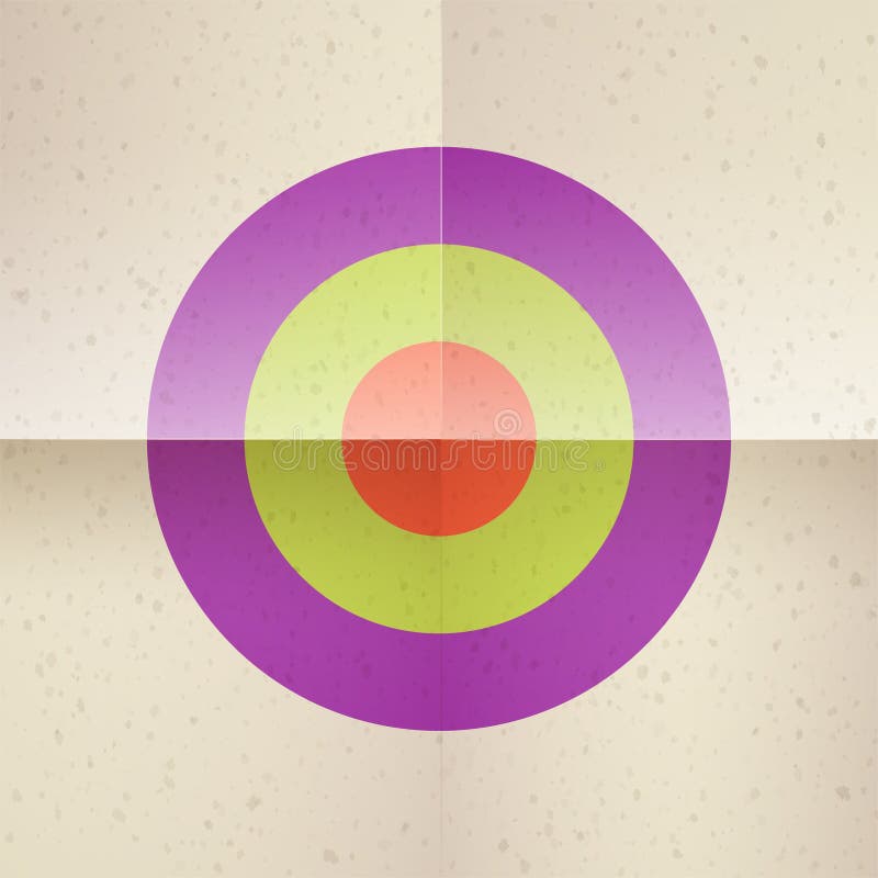 The Target is on a Folded Piece of Paper. Old Yellowed Paper. Paper ...