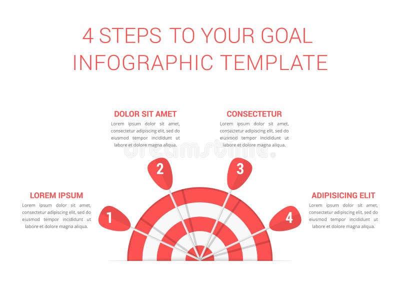 Target with Four Arrows stock vector. Illustration of chart - 139246343