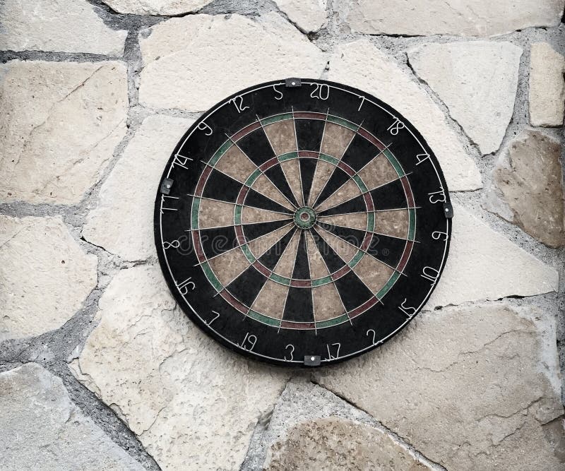 The Target for Game of Darts on the Wall Stock Image - Image of scoring ...