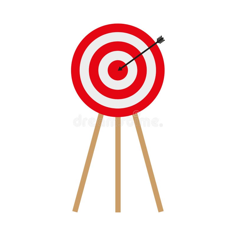 Target for Game Design. Business Strategy Concept. Sport Game. Vector ...