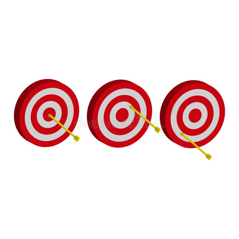 Target for Game Design. Business Strategy Concept. Sport Game. Vector ...