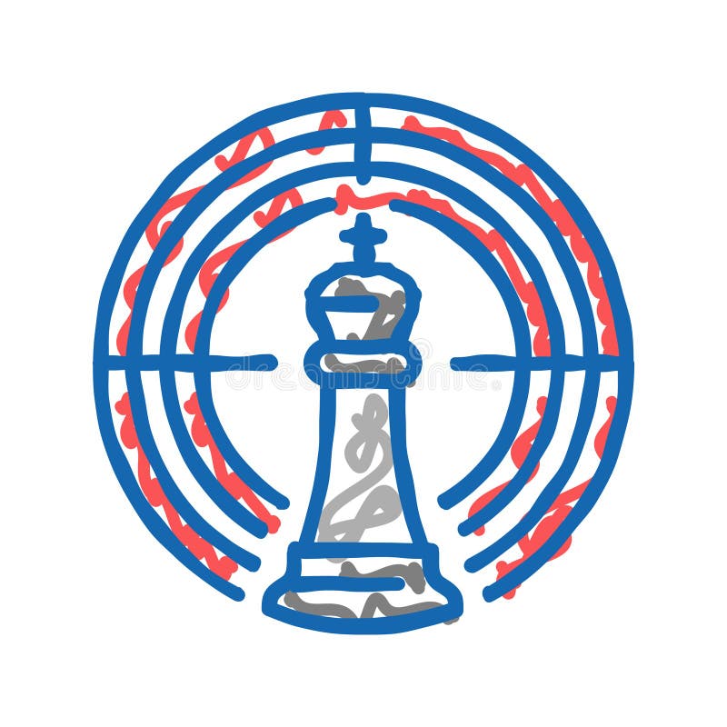 Target of Game Icon Doodle Illustration Stock Vector - Illustration of ...