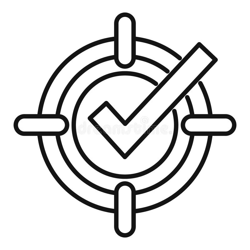 Target Goal Check Mark Showing Accuracy and Success Stock Illustration ...
