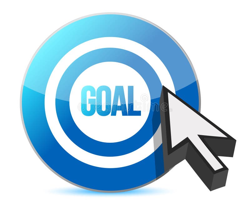 Target Goal with Cursor Illustration Stock Illustration - Illustration ...