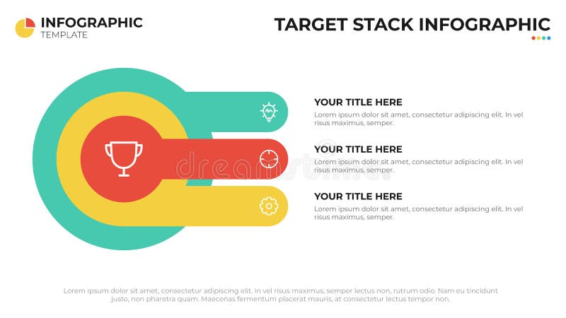 Target or Goal Diagram with 3 Options, Infographic Element ...