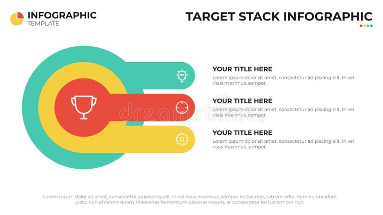 Target or Goal Diagram with 3 Options, Infographic Element ...