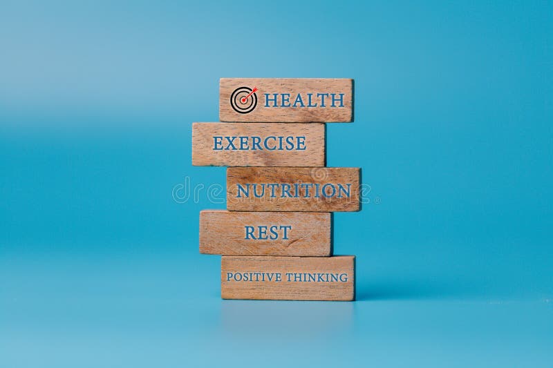 Target, Goal, Health, Exercise, Rest, Positive Thinking Concept. Health ...