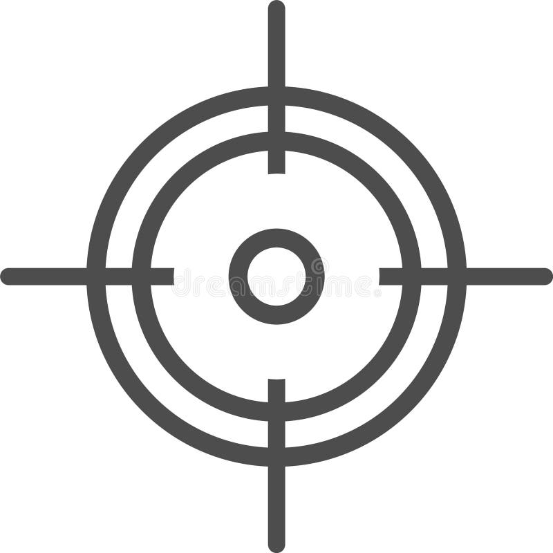 Target in Gray Color. Vector Illustration of a Target in Gray Color ...