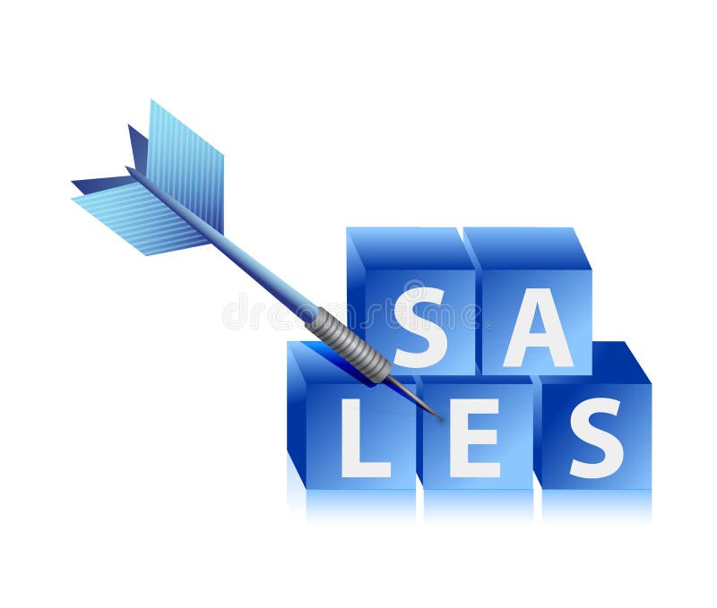 Sales Target Illustration Design Stock Illustration - Illustration of ...