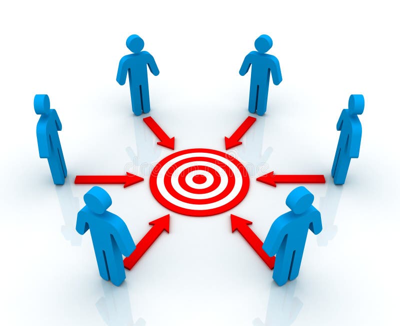 Target Group Concept 3d Illustration Stock Illustration - Illustration ...