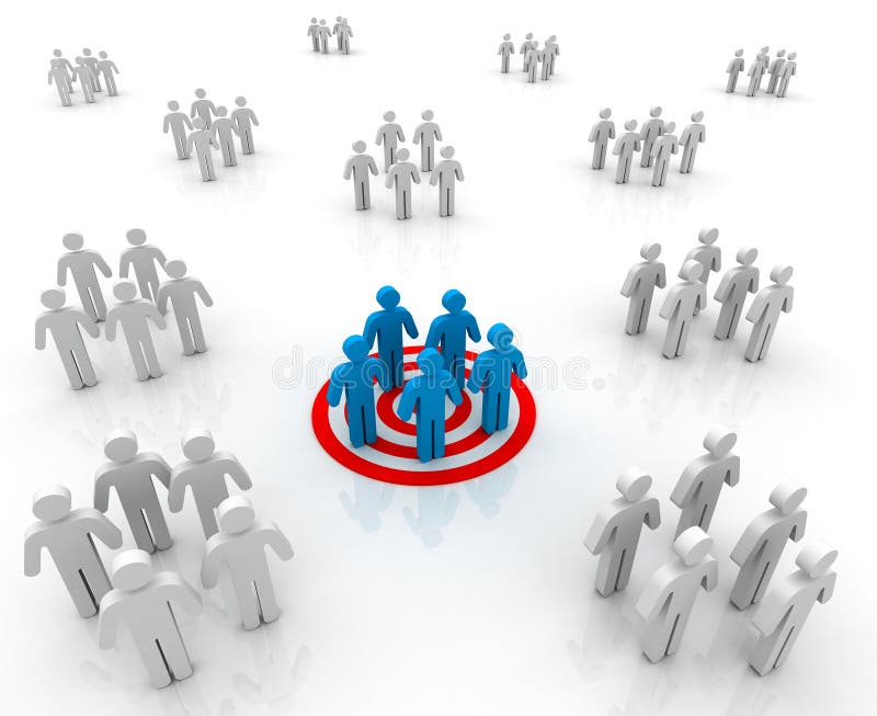 Target Group Concept 3d Illustration Stock Illustration - Illustration ...
