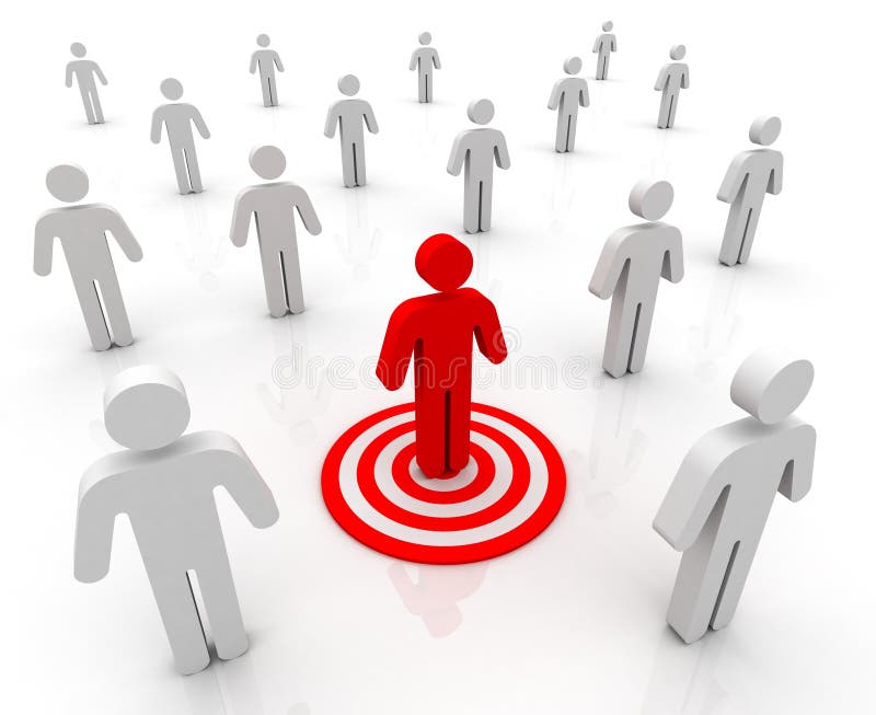 Target Group Concept 3d Illustration Stock Illustration - Illustration ...