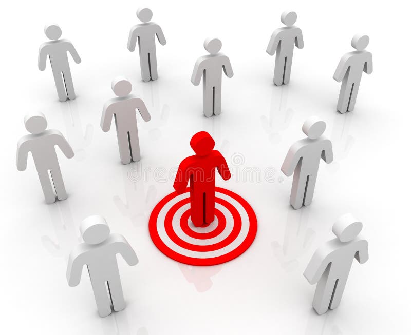 Target Group Concept 3d Illustration Stock Illustration - Illustration ...