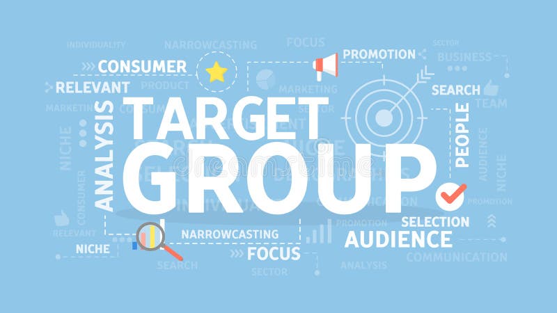 Target group illustration. stock vector. Illustration of business ...