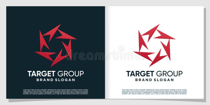 Target Group Logo Abstract with Arrow Concept Premium Vector Stock ...