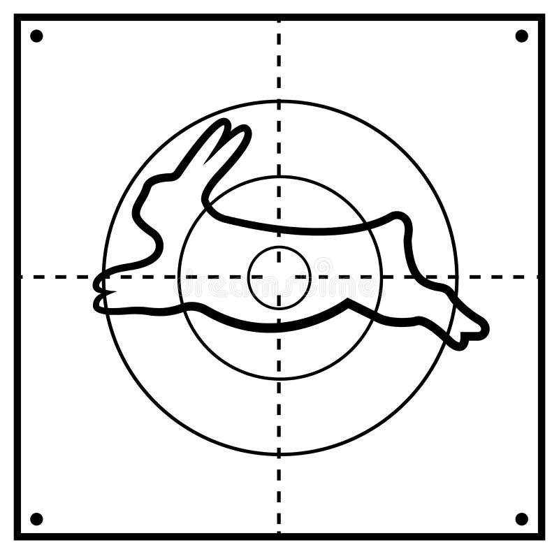 Target with hare. stock vector. Illustration of animal - 62351423