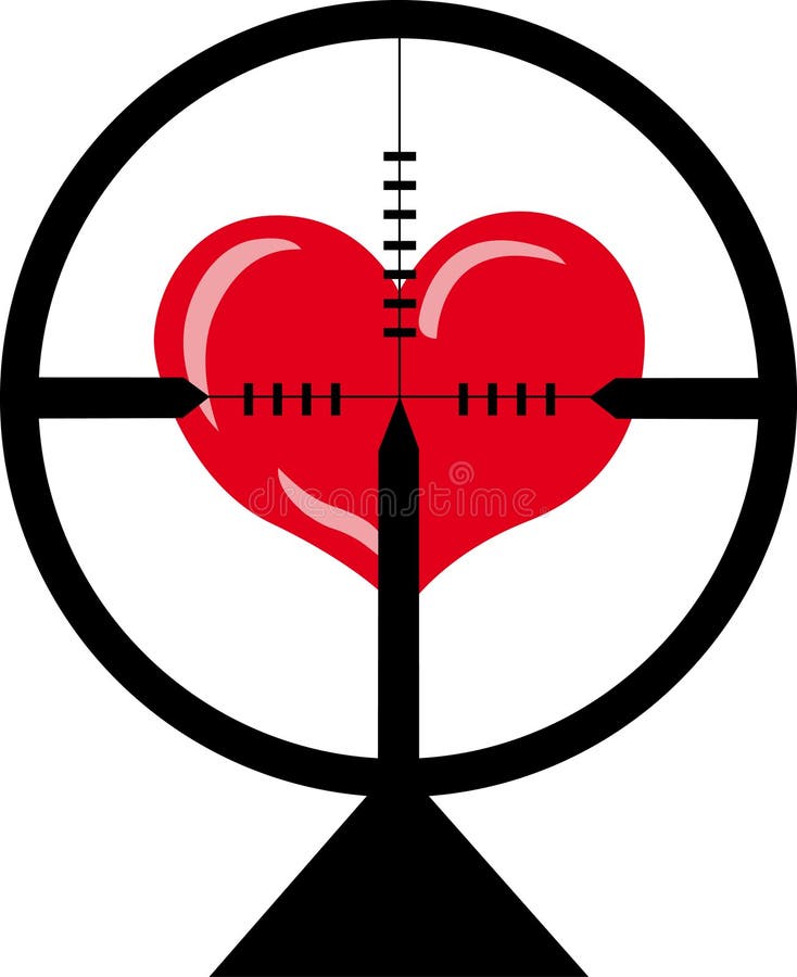 The target is heart stock vector. Illustration of angel - 13001773