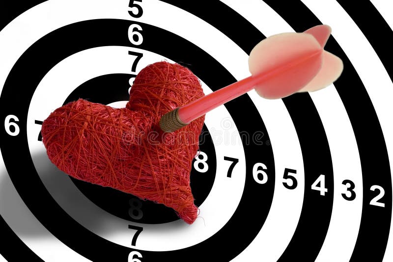 Target - heart stock image. Image of arrow, isolation - 17724627