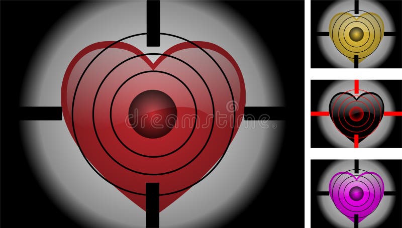 Target Heart stock vector. Illustration of partner, shape - 9103716