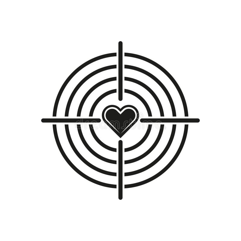 Target Heart Icon. Vector Illustration. EPS 10 Stock Vector ...