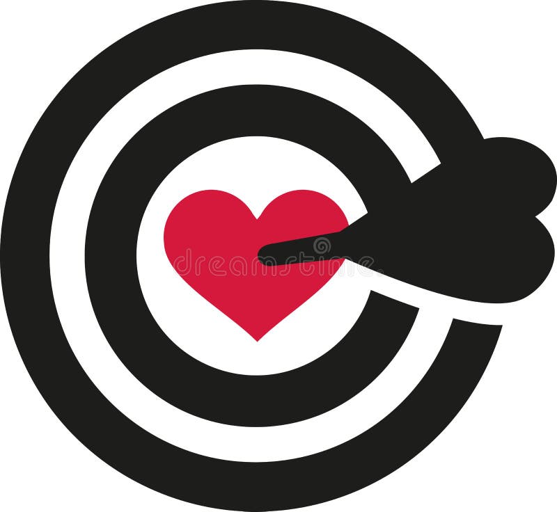 Target Heart Middle Stock Illustrations – 108 Target Heart Middle Stock ...