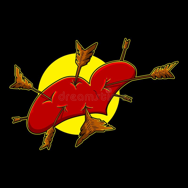 Target heart stock vector. Illustration of love, design - 267378464