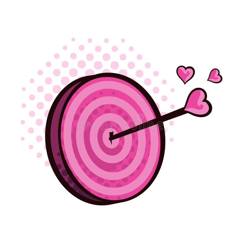 Target with hearts stock vector. Illustration of target - 273158865