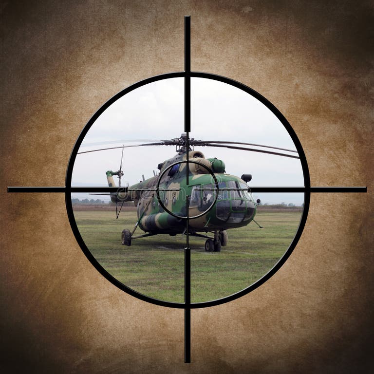 Target on helicopter stock illustration. Illustration of warfare ...