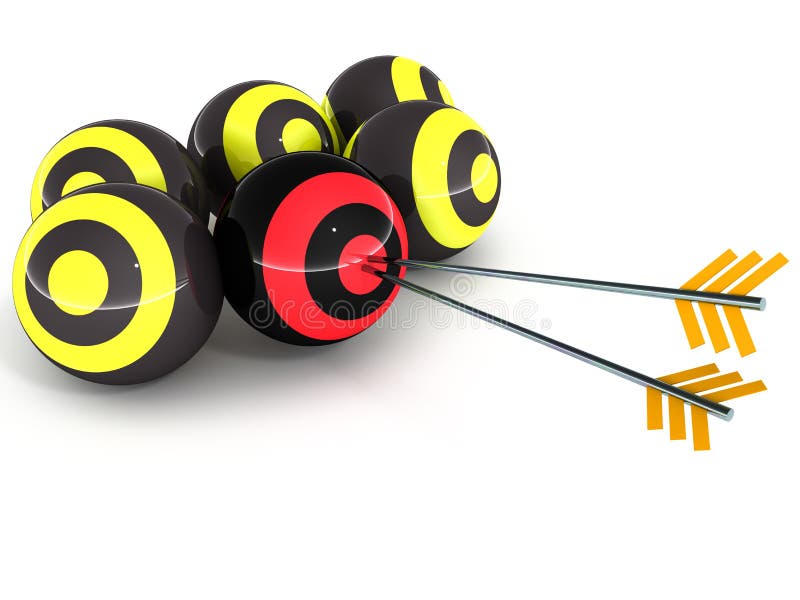 Hitting the target stock illustration. Illustration of bullseye - 26386147